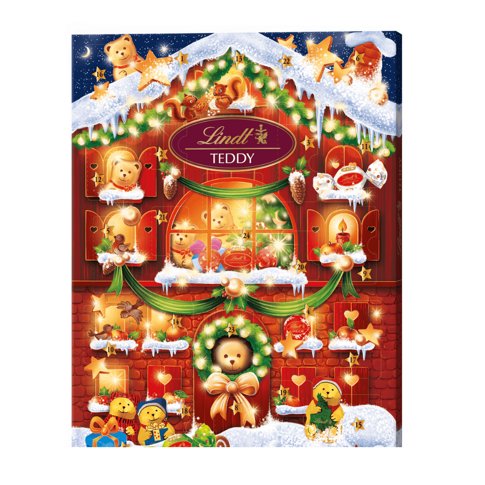 Lindt Teddy Advent Calendar Adventni kalendar 170 g / 5.99 oz | CzechiaFood
