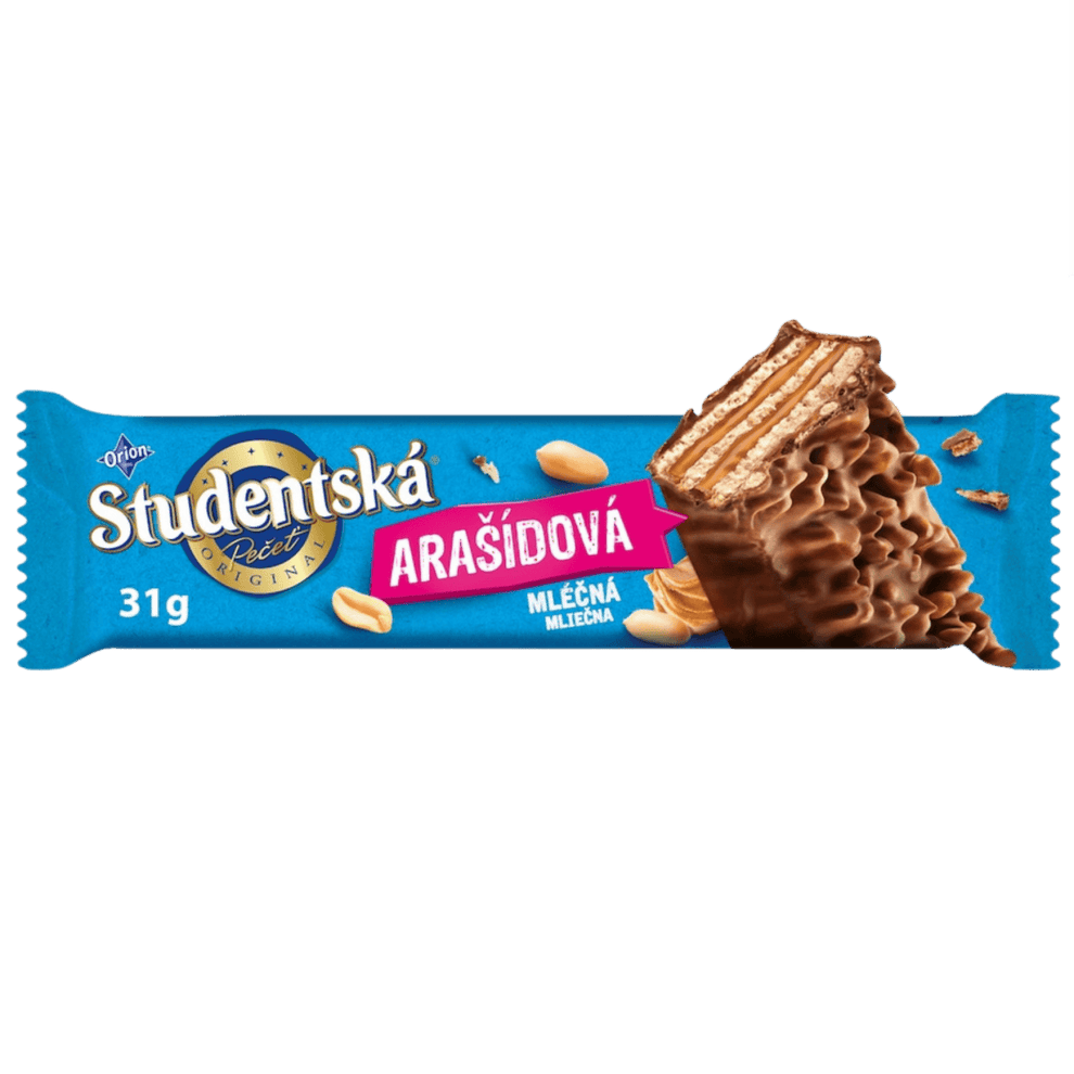 Orion Studentska Pecet Peanut Wafer Crunchy Treat | Czechia Food ...